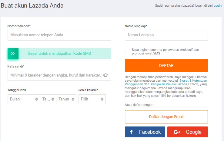 Cara Login Lazada Tanpa Aplikasi, Mudah Banget! – Teknokra.com